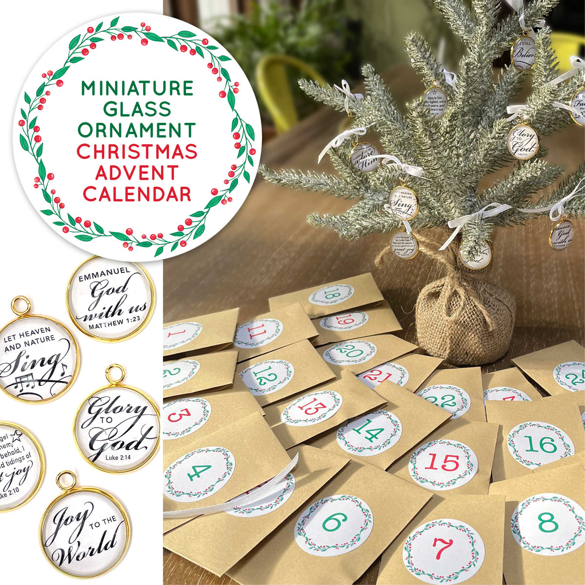 Christmas Miniature Scripture Ornament Advent Calendar