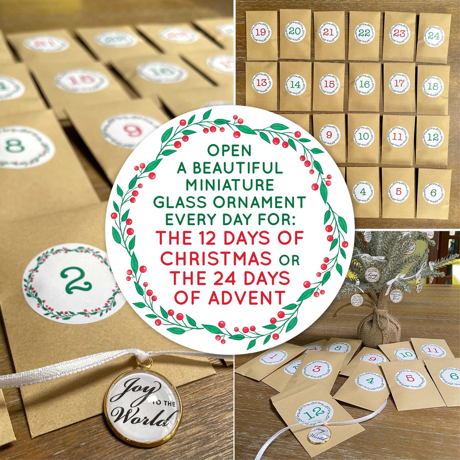 Christmas Miniature Scripture Ornament Advent Calendar