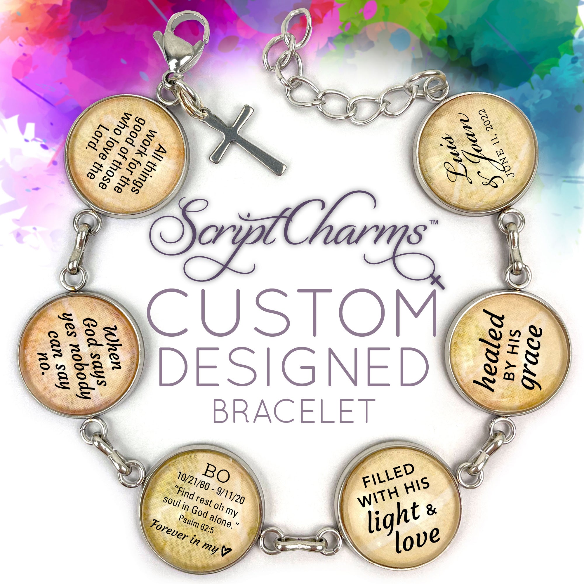 Custom-Designed Scripture Charm Bracelet – Meaningful Jewelry