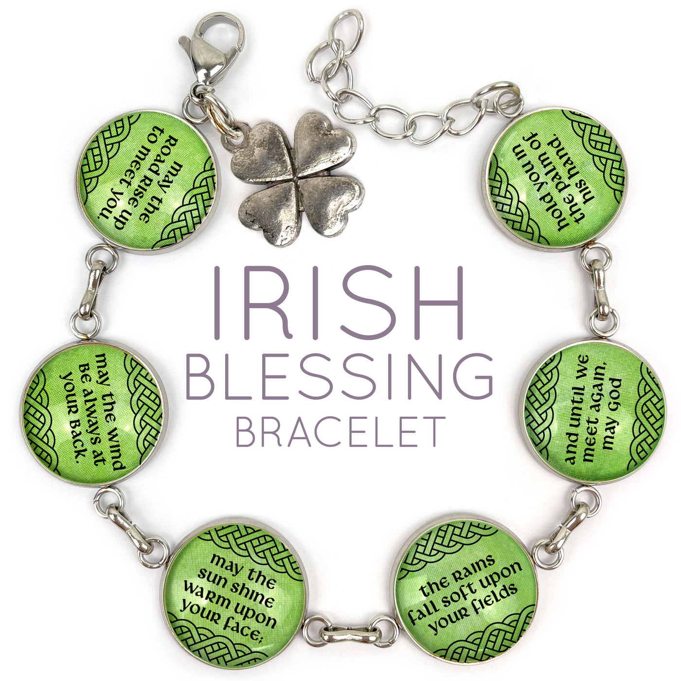 Irish Blessing Bracelet – Stainless Steel or Silver-Plated Bracelet