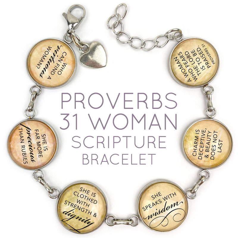 Proverbs 31 Woman Scripture Bracelet – Bible Verse Bracelet